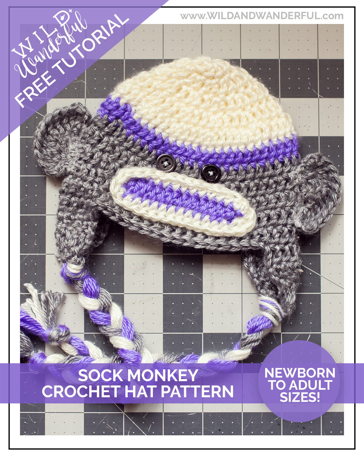 Sock Monkey Hat :: Free Crochet Pattern | Wild+Wanderful
